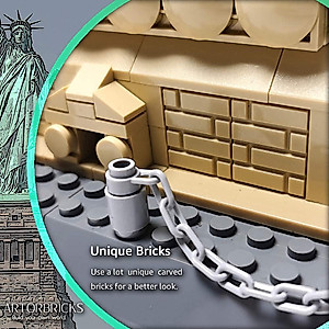 ArtorBricks Architectural Statue of Liberty Building Large Collection Building Set Model Kit and Gift for Kids and Adults(1577 Pieces)