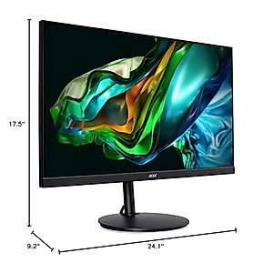 Acer CB272 Ebmiprx 27" FHD 1920 x 1080 Zero Frame Home Office Monitor | AMD FreeSync | 1ms VRB | 100Hz | 99% sRGB | Height Adjustable Stand with Swivel, Tilt & Pivot (Display Port, HDMI & VGA Ports)