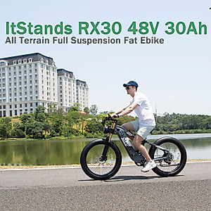 BIGUODIR Electric Bike for Adult 1000W Foldable, 48V 30Ah/20AH Long Range Electric Bicycle LG Cells, 26"x4" Fat Tire Ebike, Up to 30MPH Dual Hydraulic Brakes, Full Suspension Mountain Class 3 Ebike
