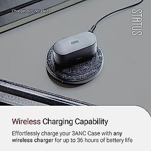 Status Between 3ANC Onyx True Active Noise Cancelling Wireless Earbuds - Black iPhone & Android ANC in Ear Buds, Charging Case, Built-in 6 Microphones, 8H Playtime, Bluetooth 5.2, IPX5 Waterproof