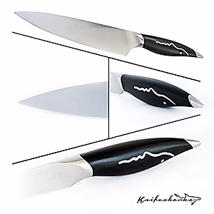 Knifesharks Chef Knife 8 inch - Japanese Super Steel - Razor Sharp, Superb Edge Retention, Rust-Proof, Stain & Corrosion Resistant Chefs Knives