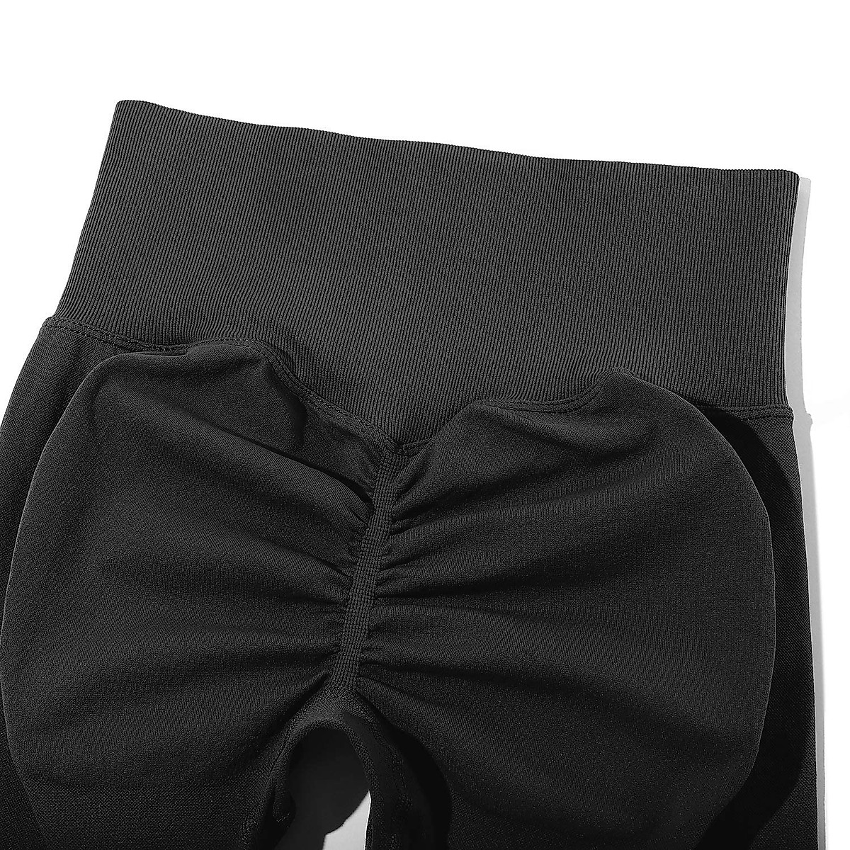 RXRXCOCO Womens Seamless Butt Lifting Leggings High Waisted Yoga Pants Tummy Control Workout Leggings Compression Tights Black Medium