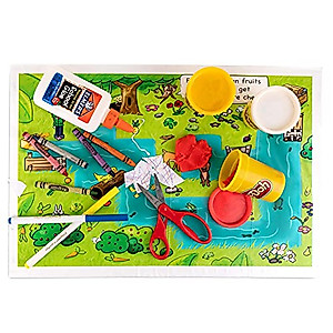 Party Bargains 60 Super Sticky Disposable Placemats - 12" x 18" (Treasure Chest Design) Baby Placemat, BPA Free & Quick to Clean, Keeps a Safe & Germ-Free Surface