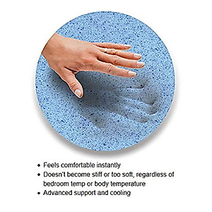 Novaform 3” EVENcor GelPlus Gel Memory Foam Mattress Topper with Cooling Cover - Full Size