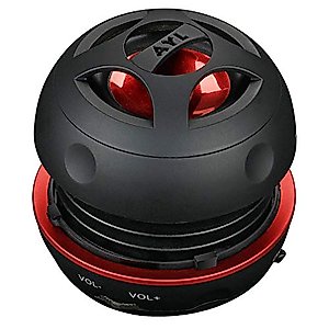 AYL Mini Speaker System, Portable Plug in Speaker with 3.5mm Aux Audio Input, External Speaker for Laptop Computer, MP3 Player, iPhone, iPad, Cell Phone (Black)