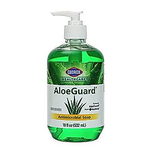 Clorox Healthcare AloeGuard Antimicrobial Soap 18 Ounce Antimicrobial Hand Soap from for Healthcare Professionals | Hand Soap for Everyday Use with Aloe Vera to Soothe & Moisturize Hands