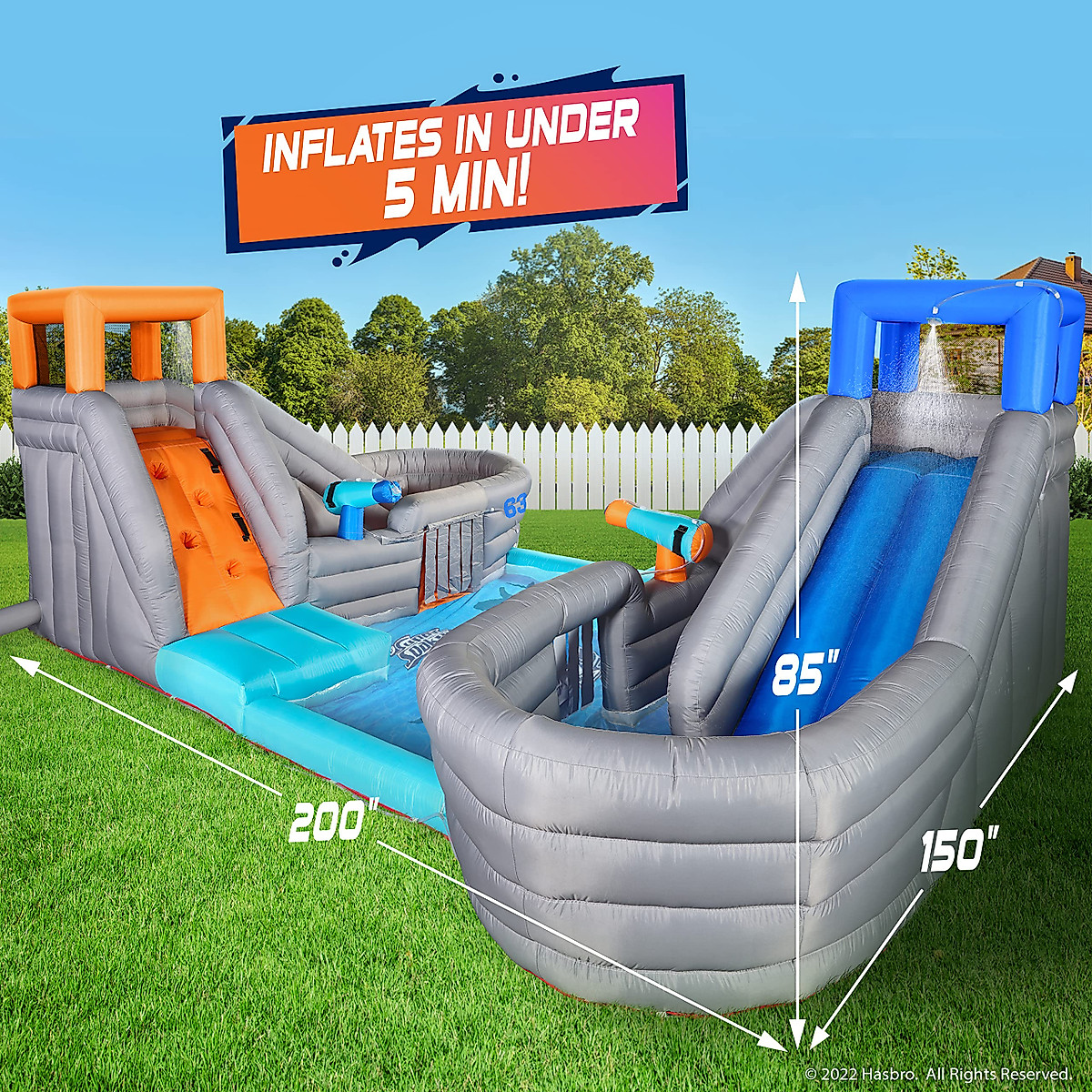 Hasbro Super Soaker Ultimate Water Park – Head to Head Battle Arena Mega Inflatable Bounce House for Ultimate Water Battles