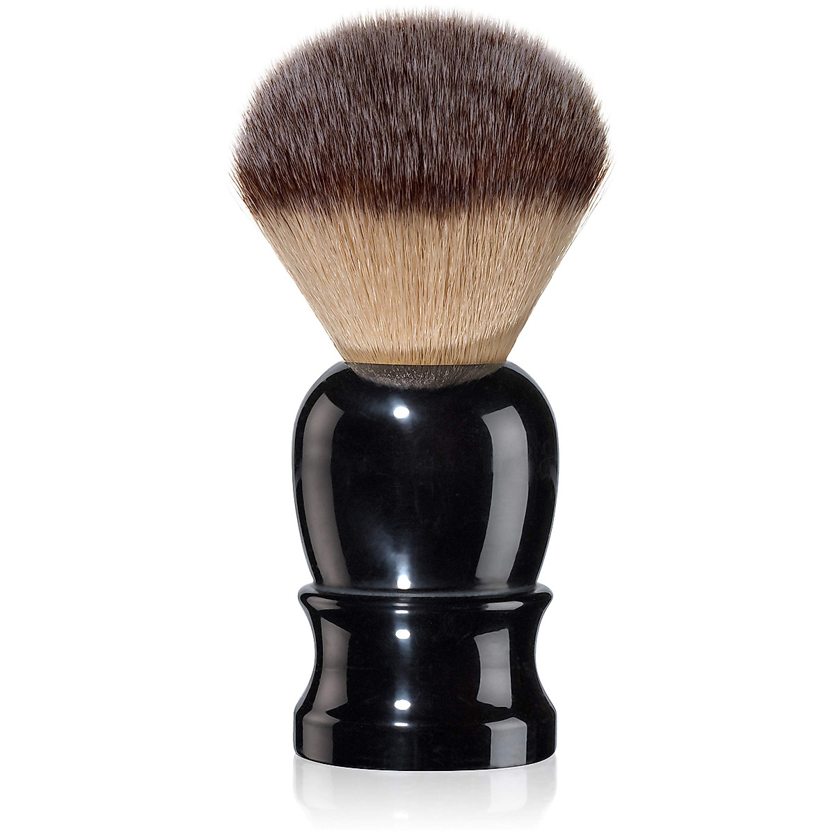 Mr. Fine Shaving Brush, Outperforms Badger Hair, Ultra-Soft Synthetic Angel Hair Bristles for Men's Wet Shaving, Builds Rich Lather, Comfortable Handle, Black