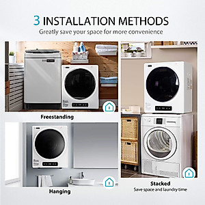 VIVOHOME 2.6 cu.ft 9lbs Electric Compact Portable Four-Function Clothes Laundry Dryer Machine for Apartment, Home 110V 900W