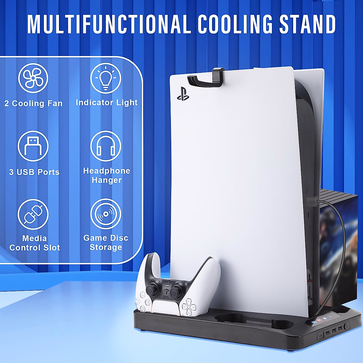 QUUREN PS5 Stand Cooling Station PS5 Stand Cooling Station