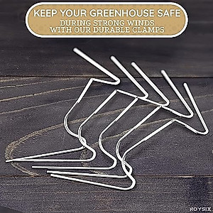 Mini Greenhouse Clips for Hanging - 100Pcs Stainless Steel Clips Green House Accessory Wire Clamp Clip pack for Harbor Freight Replacement Greenhouse Cover - Shade Clips Greenhouse Accessories