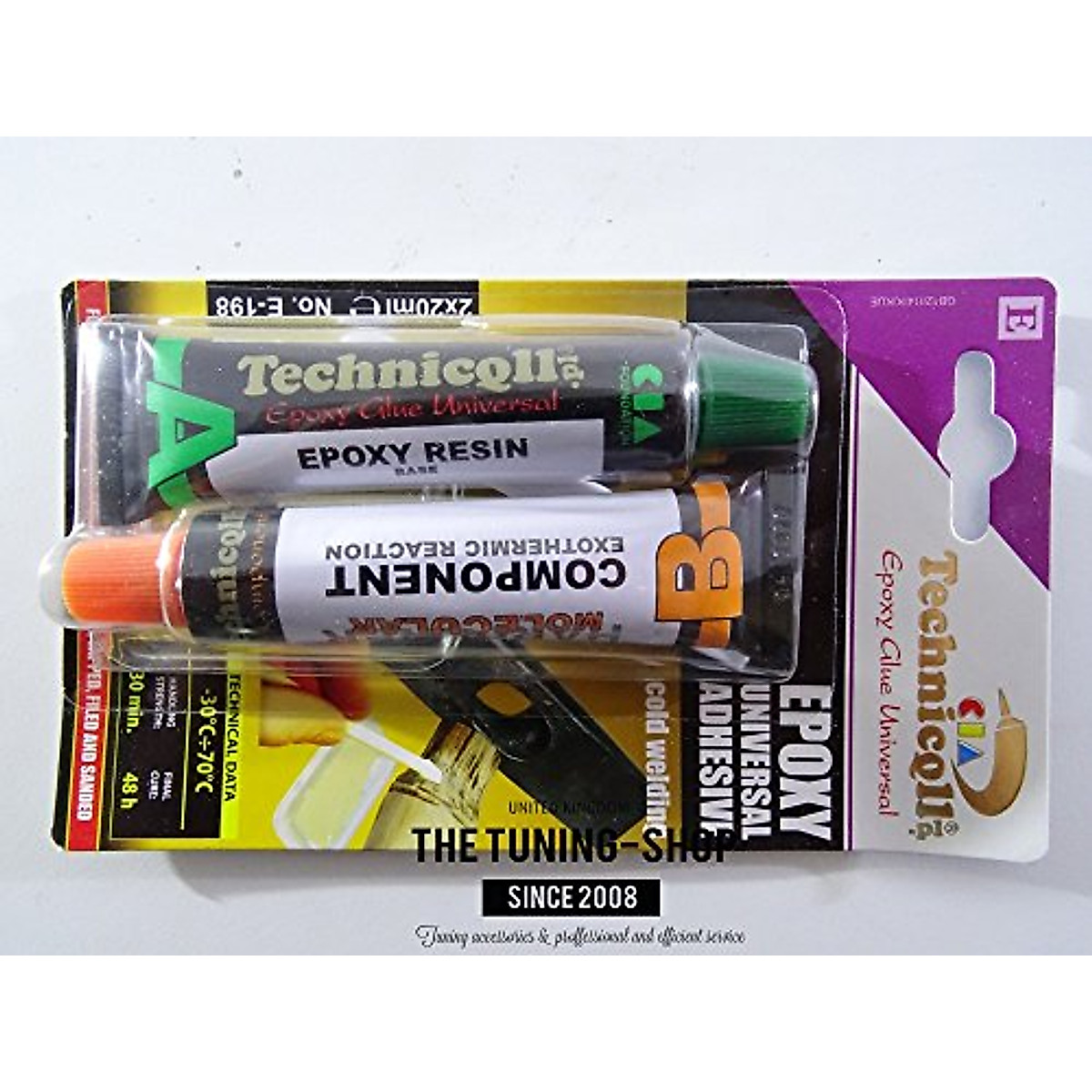 Technicqll Epoxy Adhesive Glue for PVC Metal Plexiglass Wood Ceramics Etc 2 X 20Ml Universal