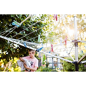 SGT KNOTS Cotton Clothesline - All Purpose Laundry Line Dryer Rope for Outdoor/Indoor, Crafting & Art Projects (1/4" x 100ft, White)