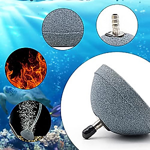 BLLREMIPSUR 2 Inch Air Stone Aquarium Bubble Diffuser, Hemisphere Shaped Airstones Oxygen Stone for Fish Tank, Pump and Hydroponics, Fits for 0.157 Inch / 4 mm Inner Dia Tube