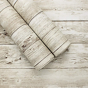 Oxdigi Cream Brown Wood Contact Paper 17.7"x196" Self-Adhesive Film for Kitchen Countertop Cabinet Shelf Peel & Stick Wallpaper Waterproof Removable/Extra Thick: 0.4mm Christmas Decoration