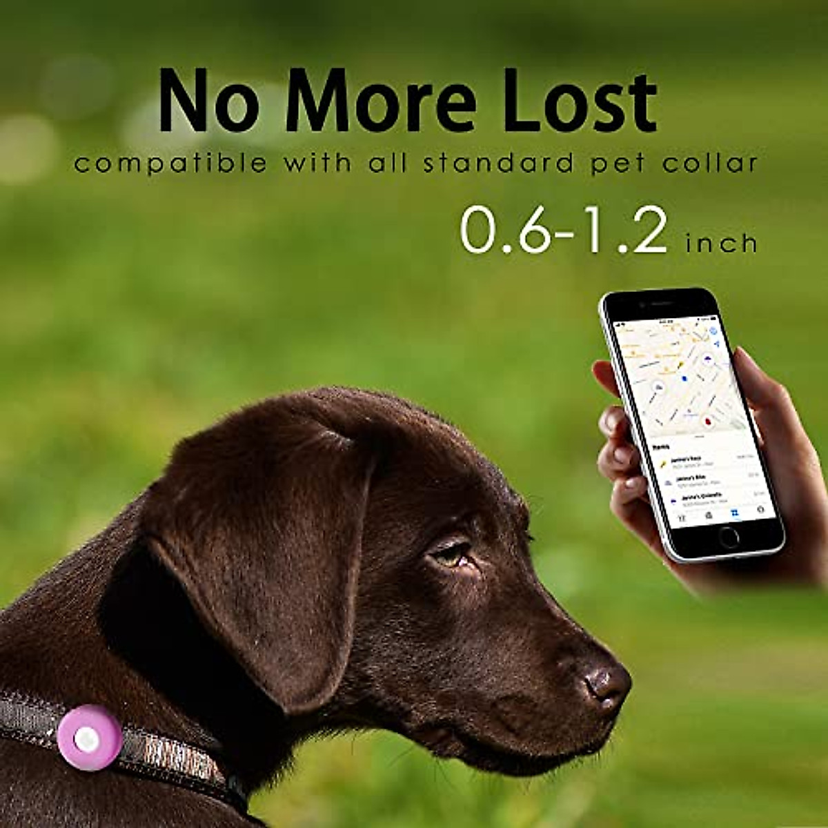 Airtag Dog Collar Holder (2 Pack) with Buffering Dots, Waterproof Pet Collar Case for Apple Air Tag GPS Tracker, Air Itag Holder Cover,Fits Most Collars (Pink) …