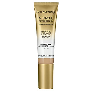 Max Factor Miracle Second Skin Foundation SPF 20-07 Neutral Medium Foundation Women 1.01 oz