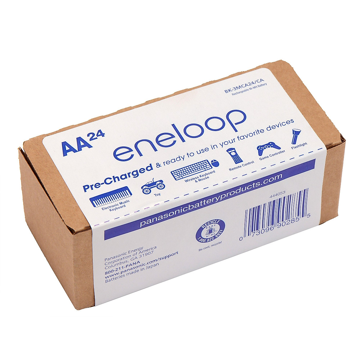 Eneloop Panasonic BK-3MCA24/CA AA 2100 Cycle Ni-MH Batteries 24 Pack & Panasonic K-KJ55MCA4BA Advanced Individual Battery 3 Hour Quick Charger with 4 AA Rechargeable Batteries, White