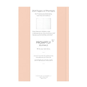 Promptly Journals, A Complete Childhood History: From Pregnancy to 18 Years Old (Country Peach, Orange, Leatherette) | Baby Book and Pregnancy Journal | Baby Memory Book