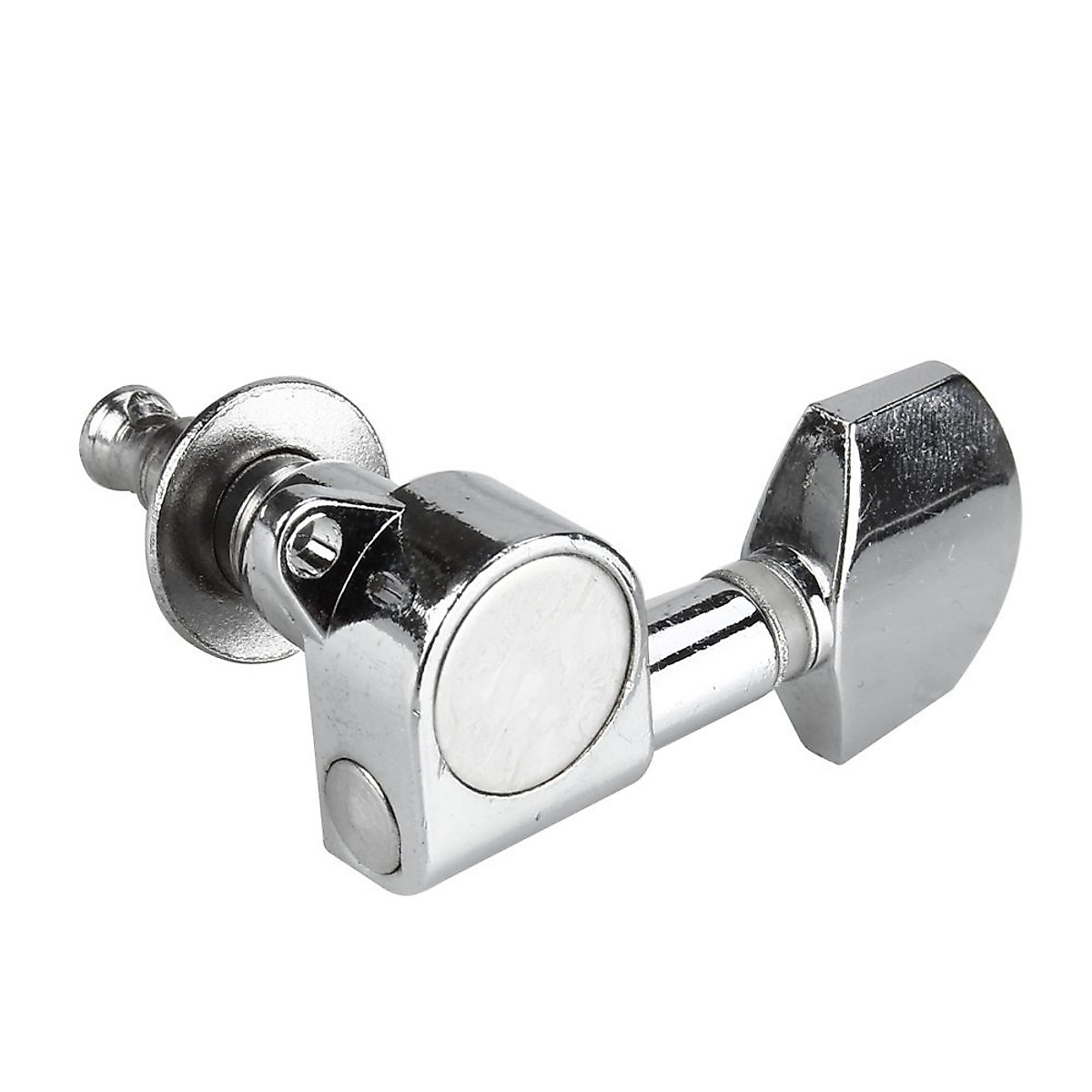 ATCG Guitar Tuning Pegs 6 Pieces 3L3R Chrome Tuners Machine Heads Knobs for Acoustic or Electric Musician Instrument Parts Accessories Guitar String Tuning Peg Replacement (Silver)