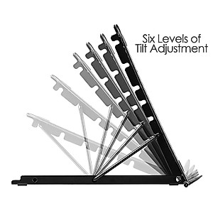 Youdepot Computer Stand,Laptop Stand for Desk Mesh Ventilated Adjustable Laptop Stand for Laptop / iPad / Tablet and More (Black)