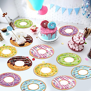 60Pcs Donut Party Paper Plates for Two Sweet Party Decoration 7in Donut Grow Up Dessert Plates Disposable Tableware Dinnerware Set for Baby Shower Girls Birthday Donut Themed Party Supplies