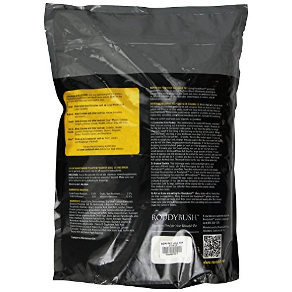 RoudyBush Low Fat Bird Food, Mini, 10-Pound