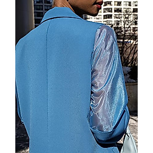 The Drop Women's Blue Sapphire Double Breasted Blazer by @signedblake, M