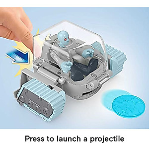 Imaginext DC Super Friends Preschool Toys Head Shifters Mr. Freeze & Snow Tank Figure and Vehicle Set for Pretend Play Ages 3+ Years