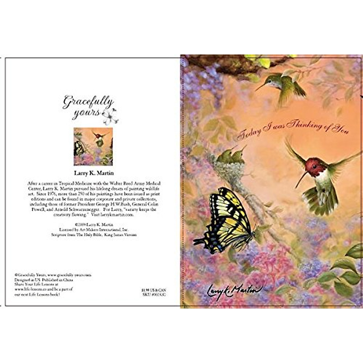 Gracefully Yours Thinking of You Simpler Times Greeting Cards featuring Larry Martin, 12, 4 designs/3 each with Scripture Message