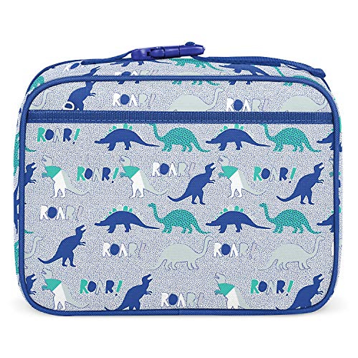 Simple Modern Kids Lunch Box for Toddler | Reusable Insulated Bag for Boys | Meal Containers for School with Exterior and Interior Pockets | Hadley Collection | Dinosaur Roar