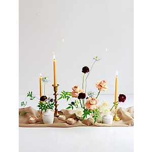 The Beeswax Co Tea light Beeswax Candles - Natural Honey Scented - For Home - Long-Lasting & Eco-Friendly - Cotton Wick - Slow Burning - Hand Poured Pure Organic Bees Wax - Set of 24 Tealights (Metal)