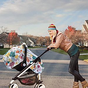 Baby Carseat Cover for Girls Boys, Yoinnt Infant Car Seat Canopy Cover for Babies, Universal Carrier Cover with Breathable Mesh Peep Window for Newborn, Suitable for All Seasons