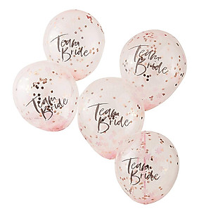 Ginger Ray Floral Bachelorette Party Confetti Filled Decorative Balloons Pink 5 Pack