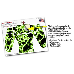 WraptorSkinz Skin Wrap compatible with Sony PS5 DualSense Controller Electrify Green (CONTROLLER NOT INCLUDED)