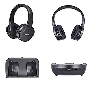 Zanchie Wireless Headphones for TV Watching with RF Transmitter & Charging Dock (Digital Optical RCA AUX), On-Ear Digital TV Headsets for Seniors, Plug n Play, up to 330ft, No Audio Delay