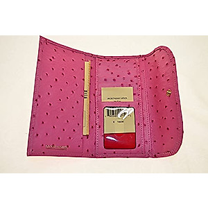 Dooney & Bourke Ostrich Continental Clutch Hot Pink