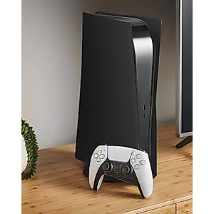 Joso Replacement Faceplate for PS5 Console, with Anti-Scratch Dustproof Case, Console Skin Fit for PS5 Disc Edition, for PS5 Accessories, Easy Installation - Black