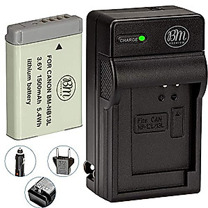 BM Premium NB-13L Battery and Battery Charger for Canon PowerShot SX740 HS, G1 X Mark III, G5 X, G5 X Mark II, G7 X, G7 X Mark II, G7 X Mark III, G9 X, G9 X Mark II, SX620 HS, SX720 HS Digital Cameras