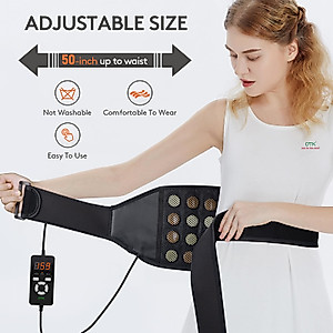 UTK Heating Pad for Back Pain Relief, Far Infrared Heating Pads with 20 Natural Jade Stones, Heating Fast, Hot Enough, Auto Shut Off, Smart Controller, 55'' Large Size Heat Pad for Back