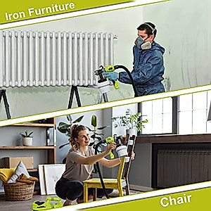 VONFORN Paint Sprayer, 800W HVLP Electric Spray Paint Gun with 6.5FT Airhose, 4 Nozzles & 3 Patterns, Spray Gun for Cabinets, Fence, Garden Chairs, Furniture, Walls etc. VF820