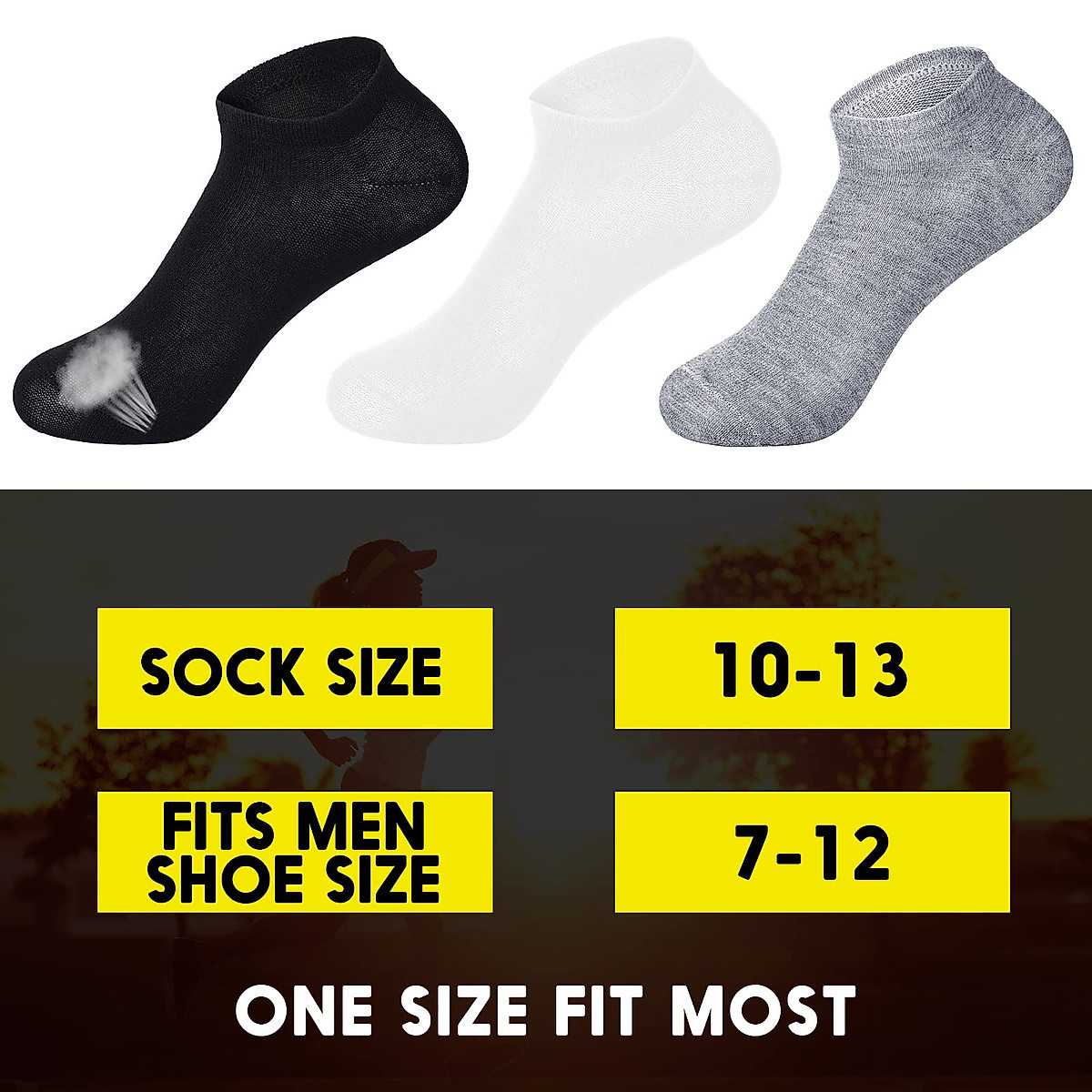 JaGely 100 Pairs Low Cut Ankle Socks Bulk for Women Men Thin Breathable Casual Socks No Show Athletic Socks Unisex Cotton Socks Pack for Spring Summer Homeless Gifts Black, White, Grey