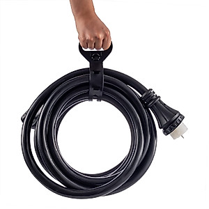 Mstge 50 Amp Generator Cord and Power Inlet Box, 25ft Generator Power Cord, 125V/250V Generator Extension Cord NEMA14-50P/SS2-50R/CS6364 Locking Connector for RV Camper and Generator to House,ETL List