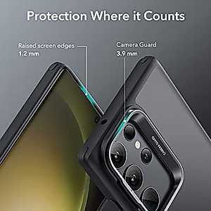 ESR for Samsung Galaxy S23 Ultra Case, S23 Ultra Phone Case with Classic Stand, Built-in Camera Ring Stand, Military-Grade Protection, Case for Samsung S23 Ultra, Classic Kickstand Case, Frosted Black