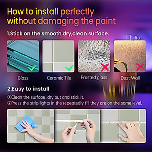 TJOY 50ft Bluetooth LED Strip Lights, Music Sync 5050 LED Light Strip RGB Color Changing LED Lights Strip with Phone Remote, LED Lights for Bedroom Kitchen TV Party TIKTOK DIY (APP+Remote +Mic)