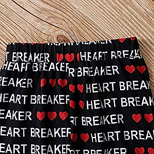 BIRTHDAY SHARK Baby Boy Valentine's Day Outfit Boy First Valentine's Day Clothes Infant Heart Breaker Outfit (White,3-6 Months)