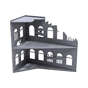 EnderToys Ruined Building, Terrain Scenery for Tabletop 28mm Miniatures Wargame, 3D Printed and Paintable
