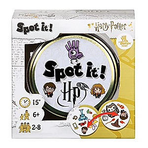 Spot It! Harry Potter Card Matching Game | Fun Family Game Night | Travel Game for Ages 6+ | 2-8 Players | 15 Min Playtime | By Zygomatic