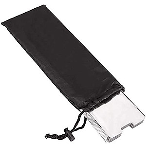 GCIYAEN Folding Stove Windscreen Outdoor Camping Stove Windshield with Carrying Bag (650 X 135mm 9 Plates)