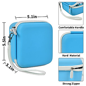 PAIYULE Kid Camera Case Compatible with Instant Camera for Kids Digital Video Cameras Storage Holder Bag for Girls Toddler Camera And Print Paper(Box Only) (Blue)